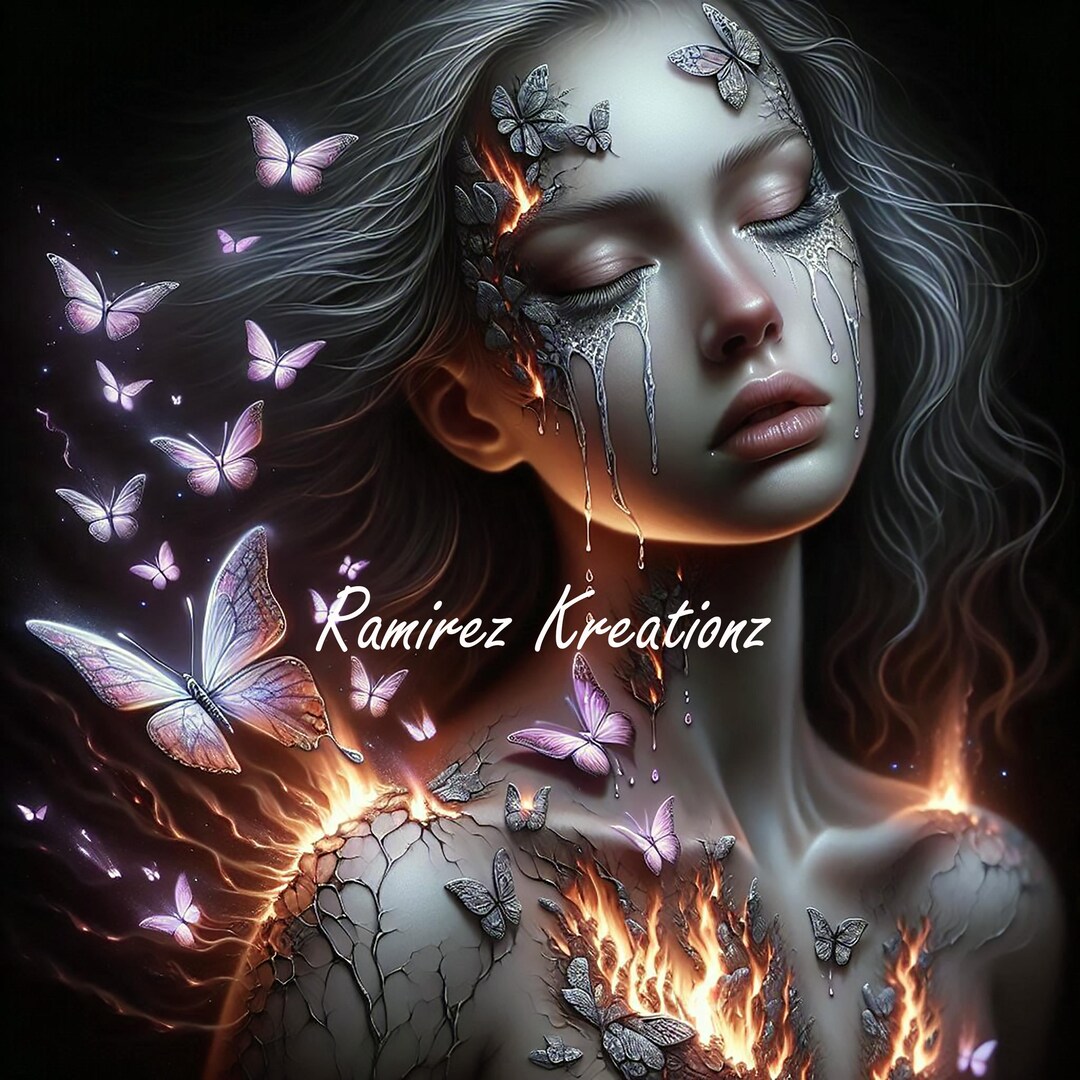 Wings From the Wound / Healing Woman / Butterflies / Digital File / PNG ...