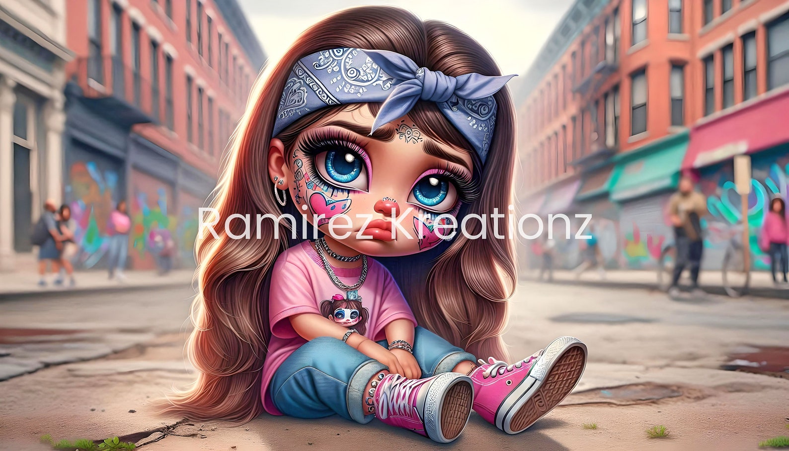 Sad Girl Chola / Tumbler Wrap / PNG / Digital Art / Sublimation - Etsy