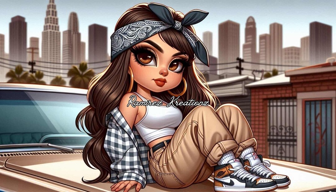 Chibi Chola / Chicana / Digital Art / PNG / Sublimation - Etsy