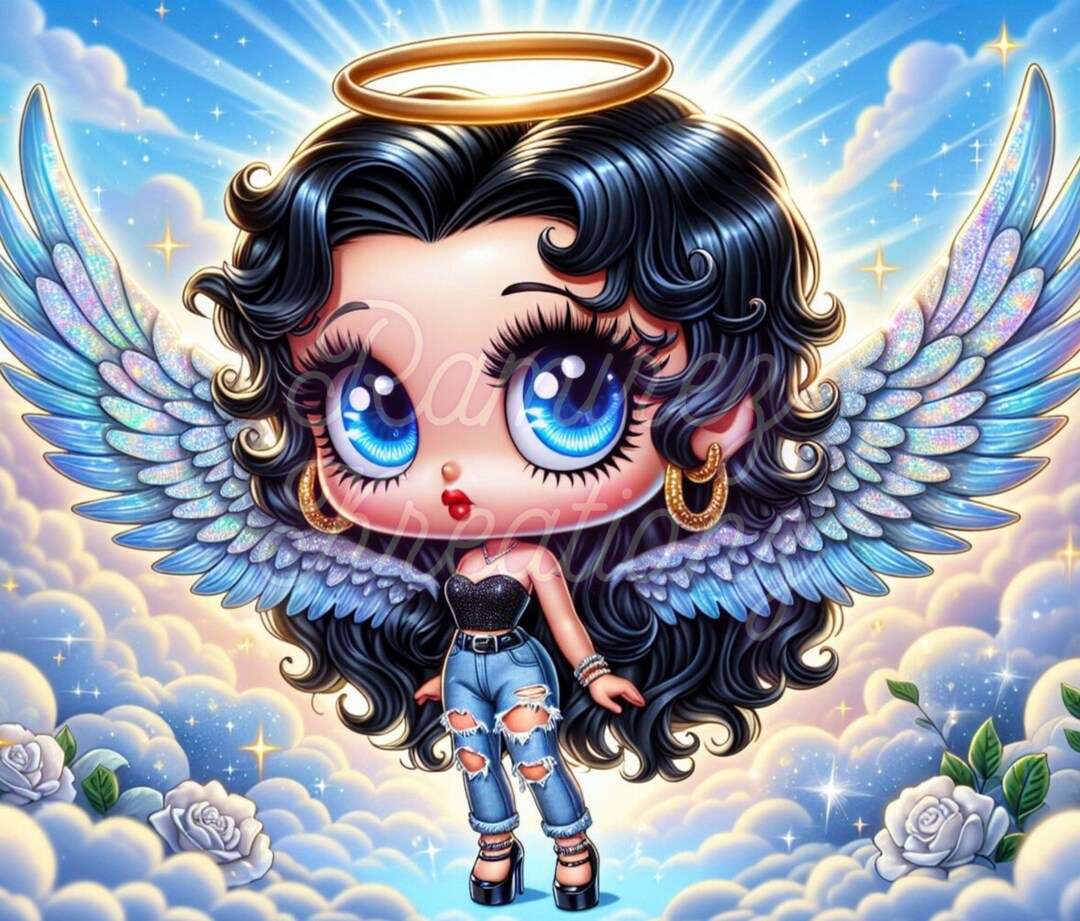 Angelic Betty in Heaven / Boop / Angel Boop / PNG / Digital Art - Etsy