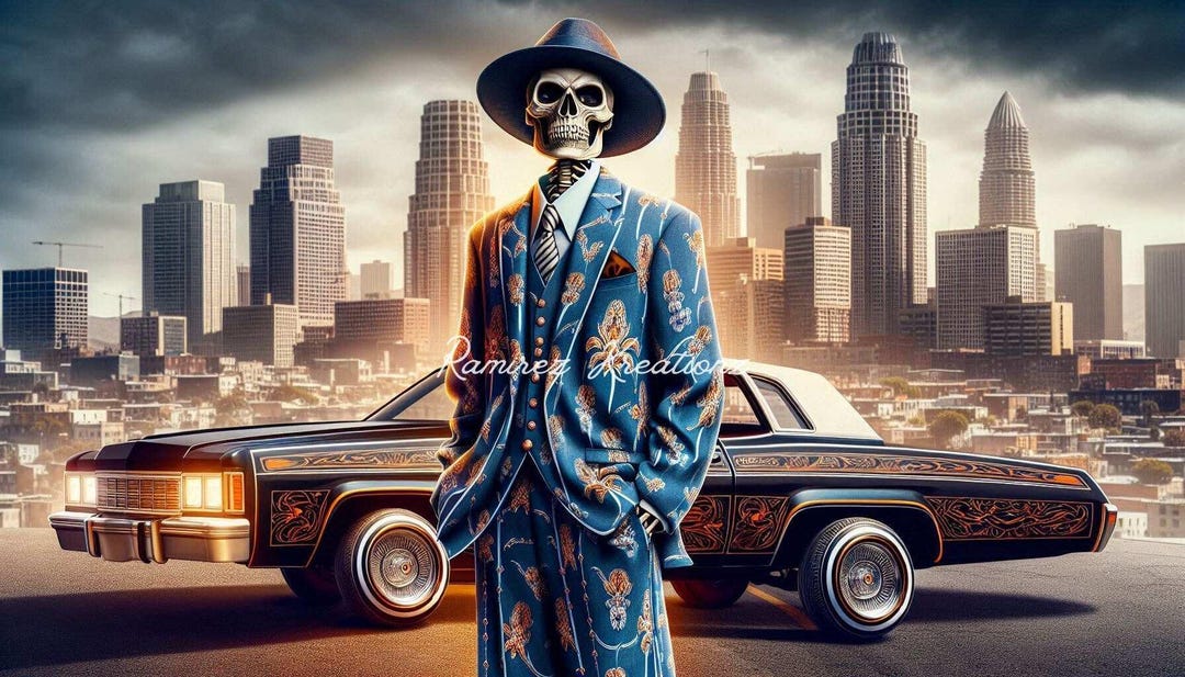 Skeleton Zoot Suit / Pachuco / Skeleton Man / Digital Art / PNG ...