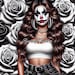 Chola / Chicana / Payasa Make up / Digital Art / PNG / Sublimation ...
