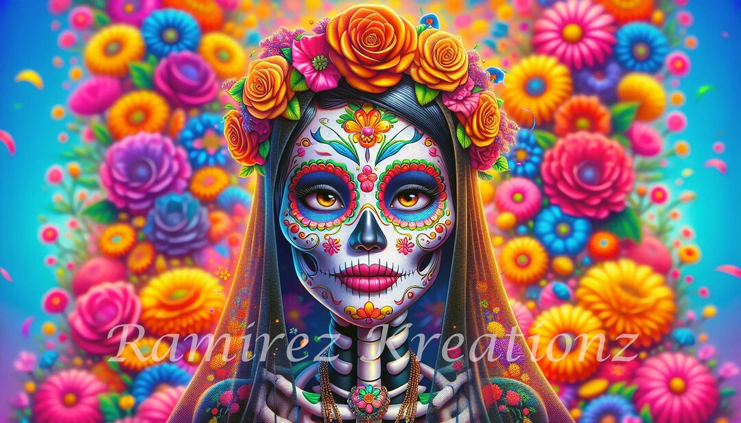 Colorful Catrina / Dia De Los Muertos / Mexico / Digital Art / PNG ...