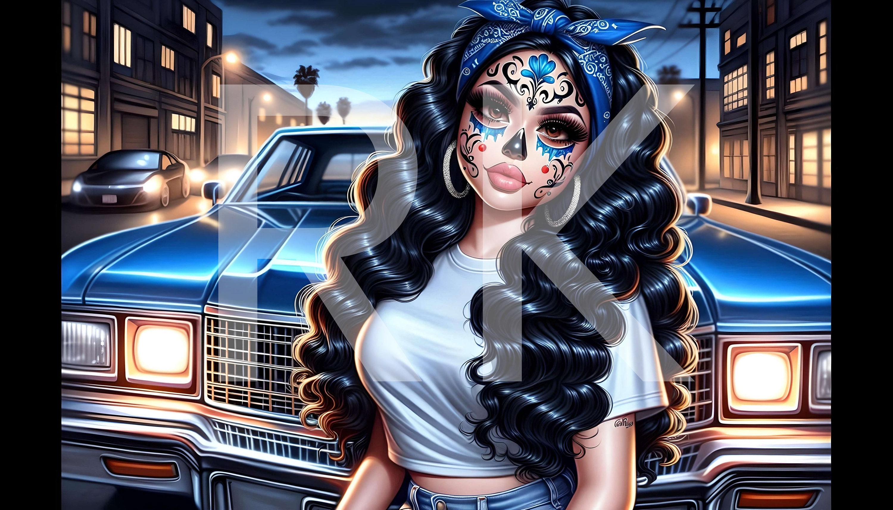 Chola / Digital Art / Lowrider Theme / Payasa / Sublimation - Etsy