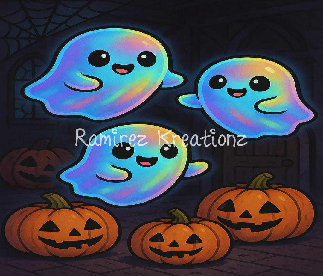 Holographic Ghosts Tumbler Wrap / Ghosts / Holographic Ghosts ...