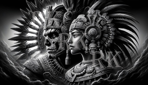 Guerrero Y Princesa Azteca Tatuajes De Guerreros Aztecas: Honrando La