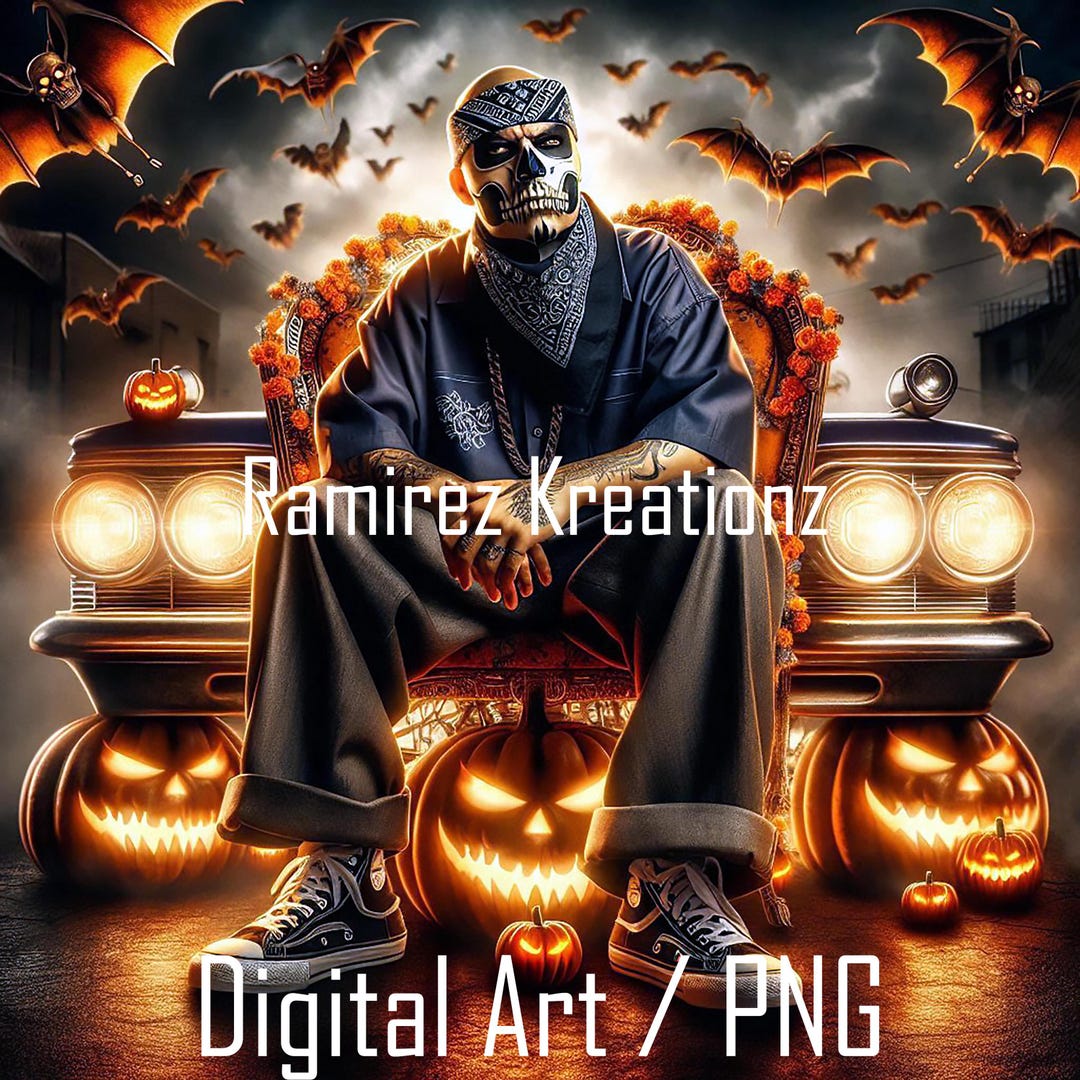 Cholo Pumpkin King / Digital Art / PNG / Sublimation / Pumpkins ...