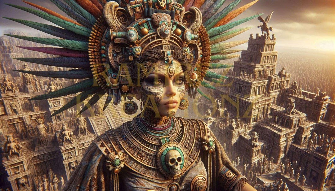 Aztec Queen / Digital Art / PNG / Sublimation / DTF - Etsy