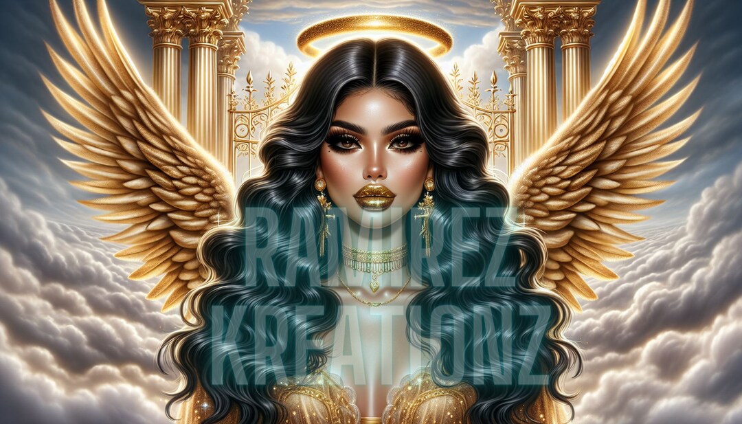 Latina Angel / Hispanic Woman Angel in Heaven / Digital File PNG - Etsy