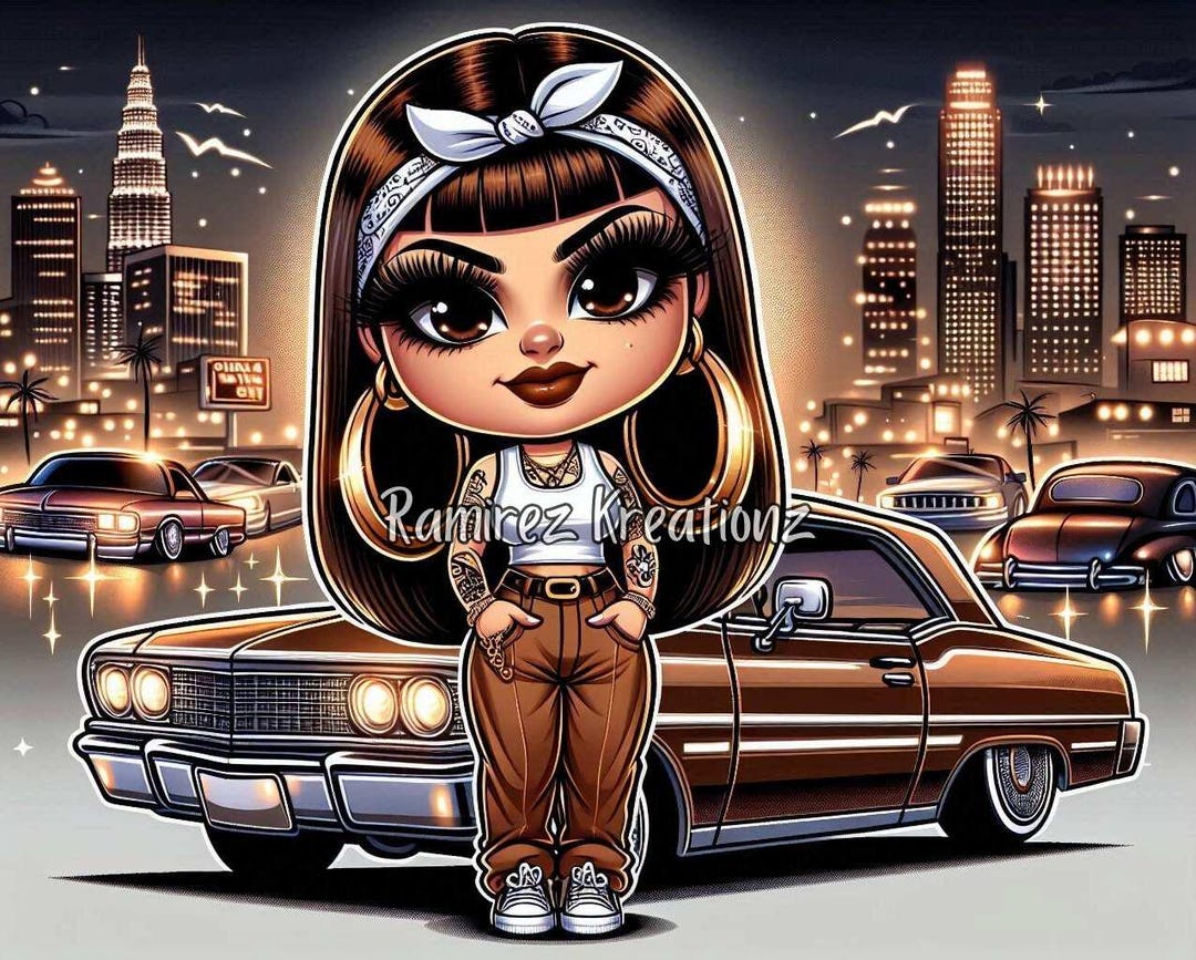 Chibi Chola / Lowrider / Chicana / Digital Art / PNG / Sublimation - Etsy