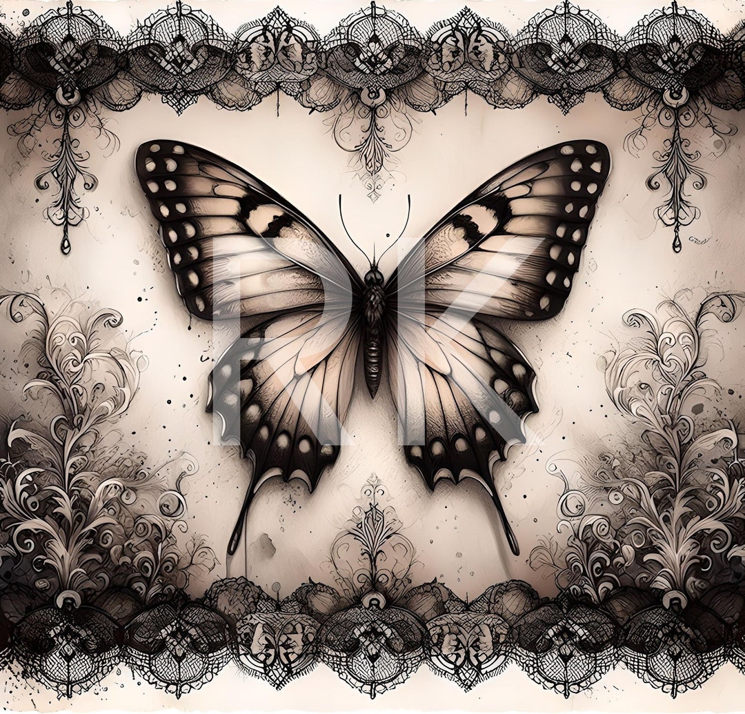 Ethereal Monarch / Laced Butterfly / Digital Art / PNG / Sublimation - Etsy