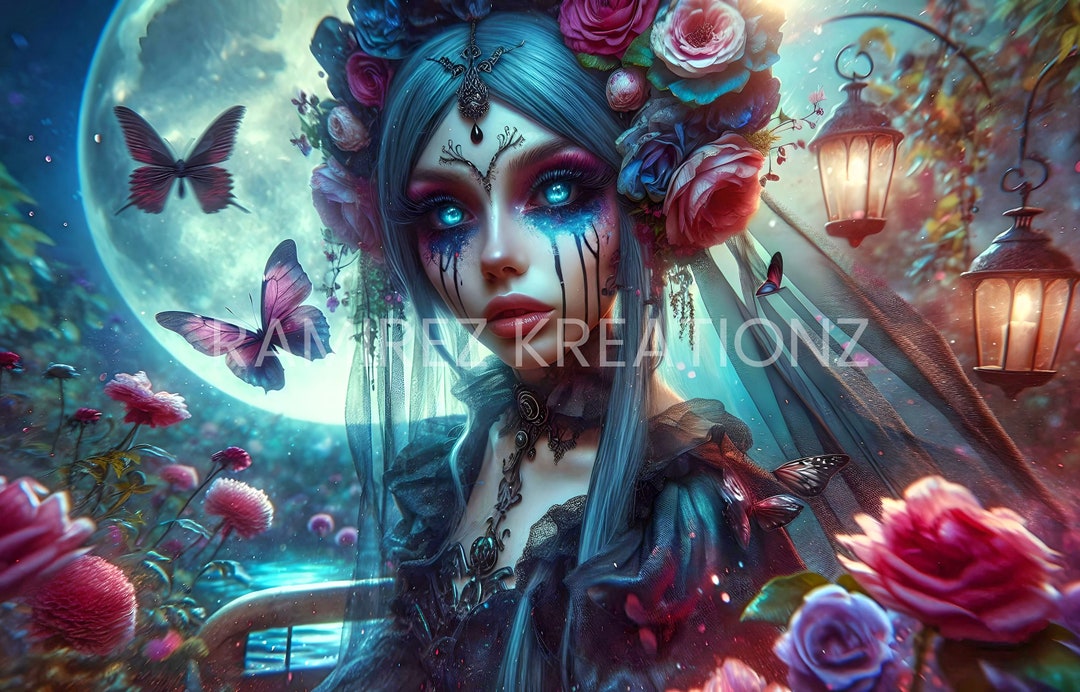 Gothic Pixie Fairy / Digital Art / PNG / Sublimation / Fairies / Gothic ...