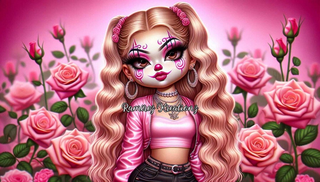 Pink Chibi Chola / Chicana / Chola / Digital Art / PNG / Sublimation - Etsy