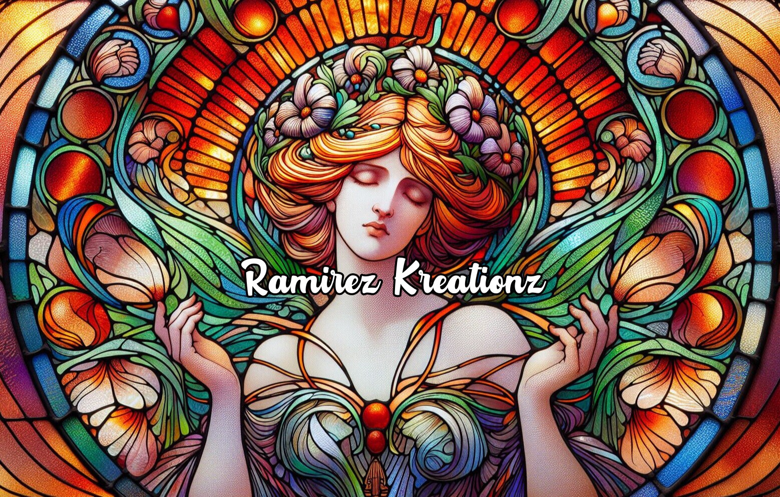 Stained Glass Greek Goddess Demeter / Greek Mythology / PNG / Digital ...