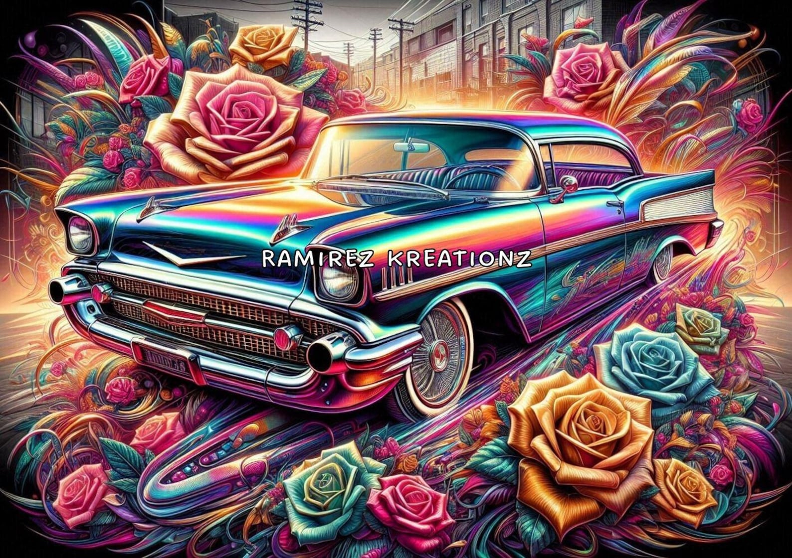 Lowrider Classic Car / Lowrider / Digital Art / PNG / Sublimation / DTF ...