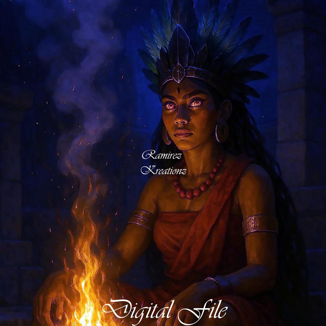 Chantico / Aztec Goddess of Fire / Aztec / Digital File / PNG - Etsy
