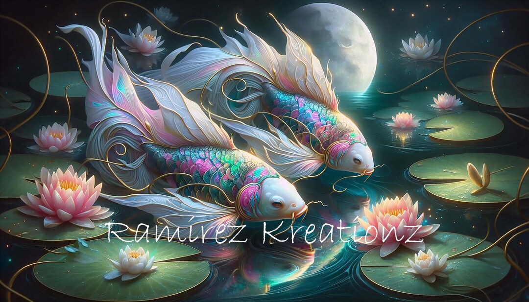 Koi Fish / Koi / Digital Art / Digital Design / Sublimation - Etsy