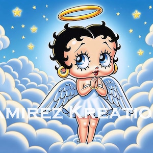 Angel Betty / Digital Art / PNG / Sublimation / Tumbler Wrap - Etsy