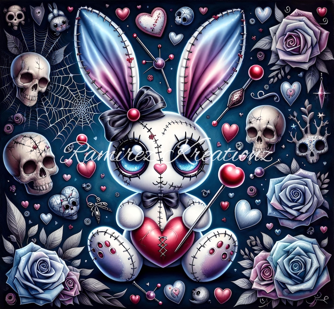 Voodoo Bunny / Voodoo Rabbit / Digital Art / PNG / Sublimation - Etsy