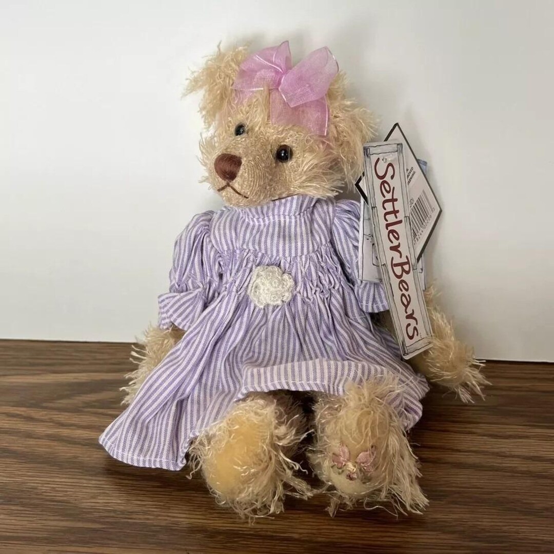Settler Bears Heidi Brighton Collection Jointed Plush Stuffed Animal NWT 10" Striped Dress - Etsy
