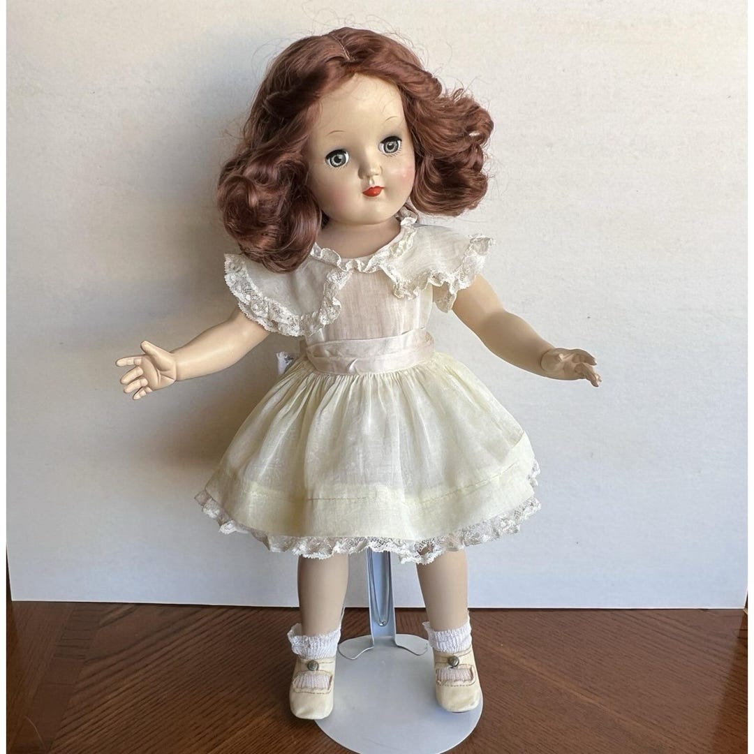 Toni Doll IDEAL P91 Hard Plastic Original Cream Dress Hair Pins Shoes ...