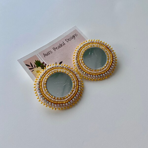 Beaded Mirror - Etsy