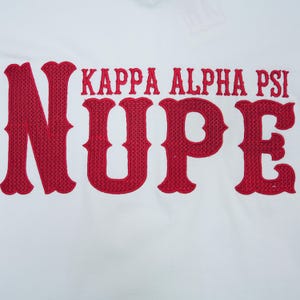 Kappa Alpha Psi Embroidery NUPE Short Sleeves White & Red T Shirt - Etsy