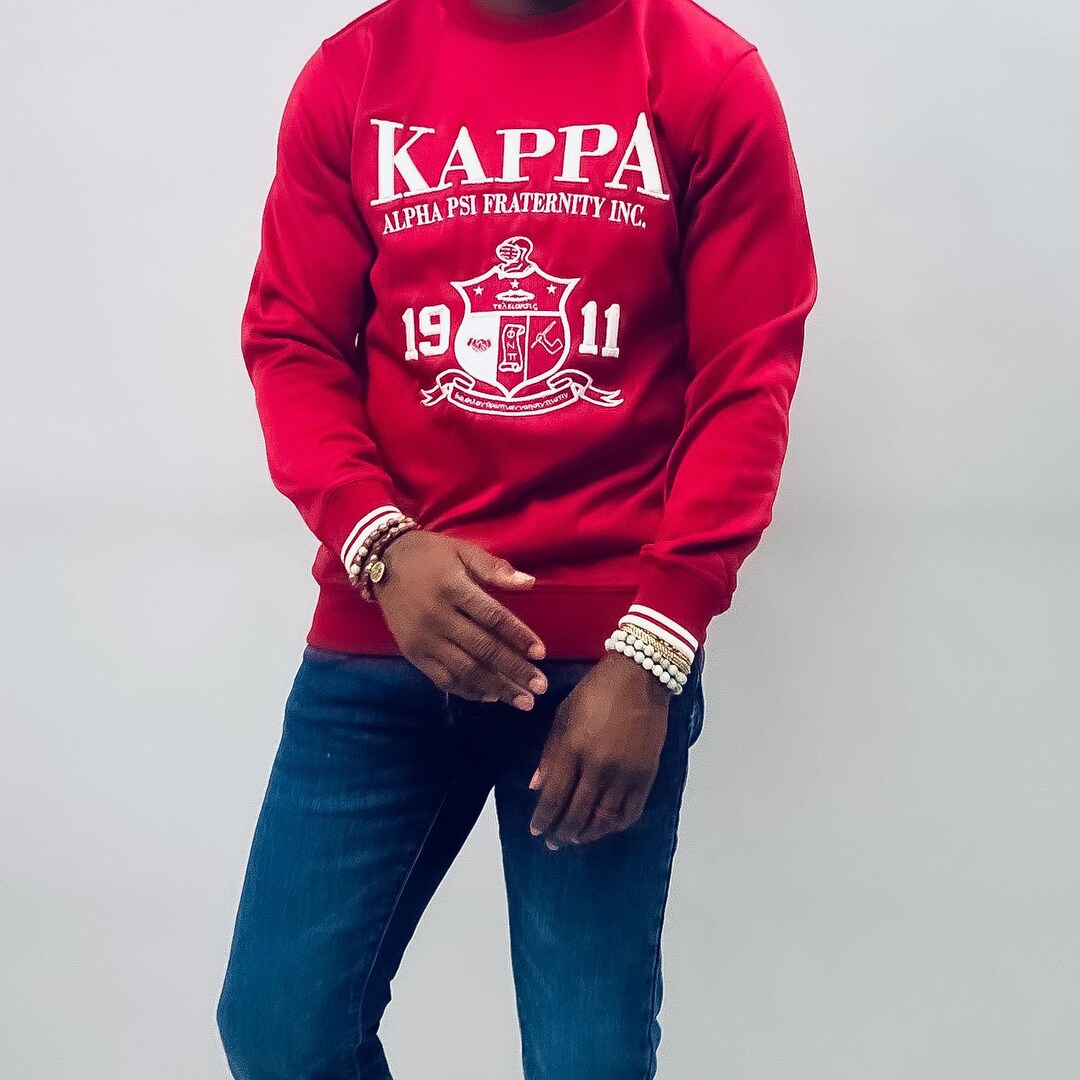 Kappa Alpha Psi Crimson Embroidery Sweatshirt - Etsy