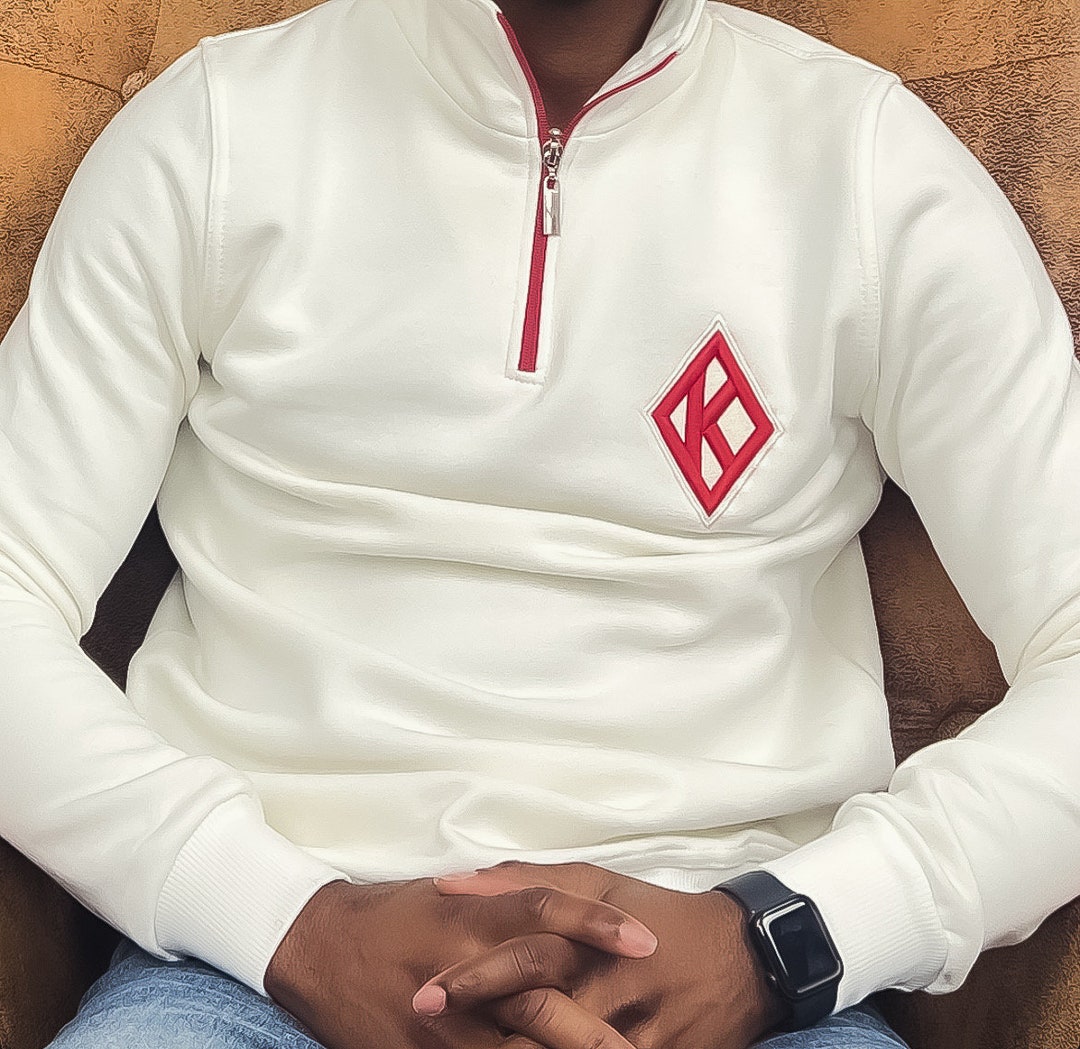 Kappa Alpha Psi Floating K Half Zipper off White Sweatshirt - Etsy