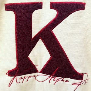 Kappa Alpha Psi Embroidery Cream Sweater - Etsy