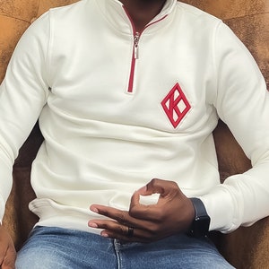 Kappa Alpha Psi Floating K Half Zipper off White Sweatshirt - Etsy