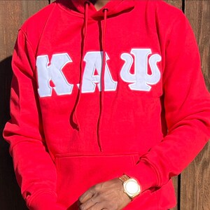 Kappa Alpha Psi Red White Hoodie - Etsy