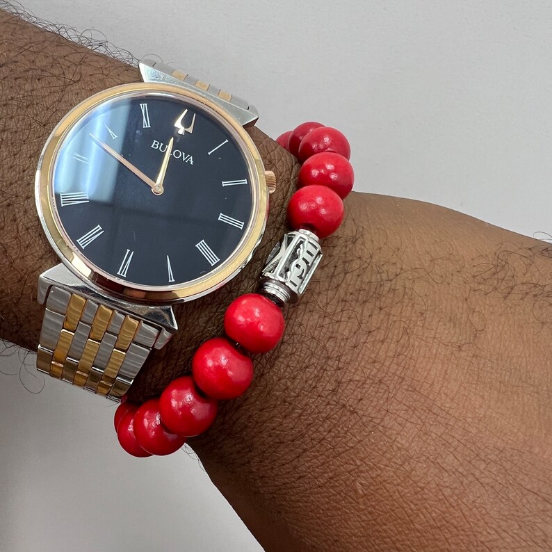 Kappa Alpha Psi Wodden Beaded Bracelet - Etsy