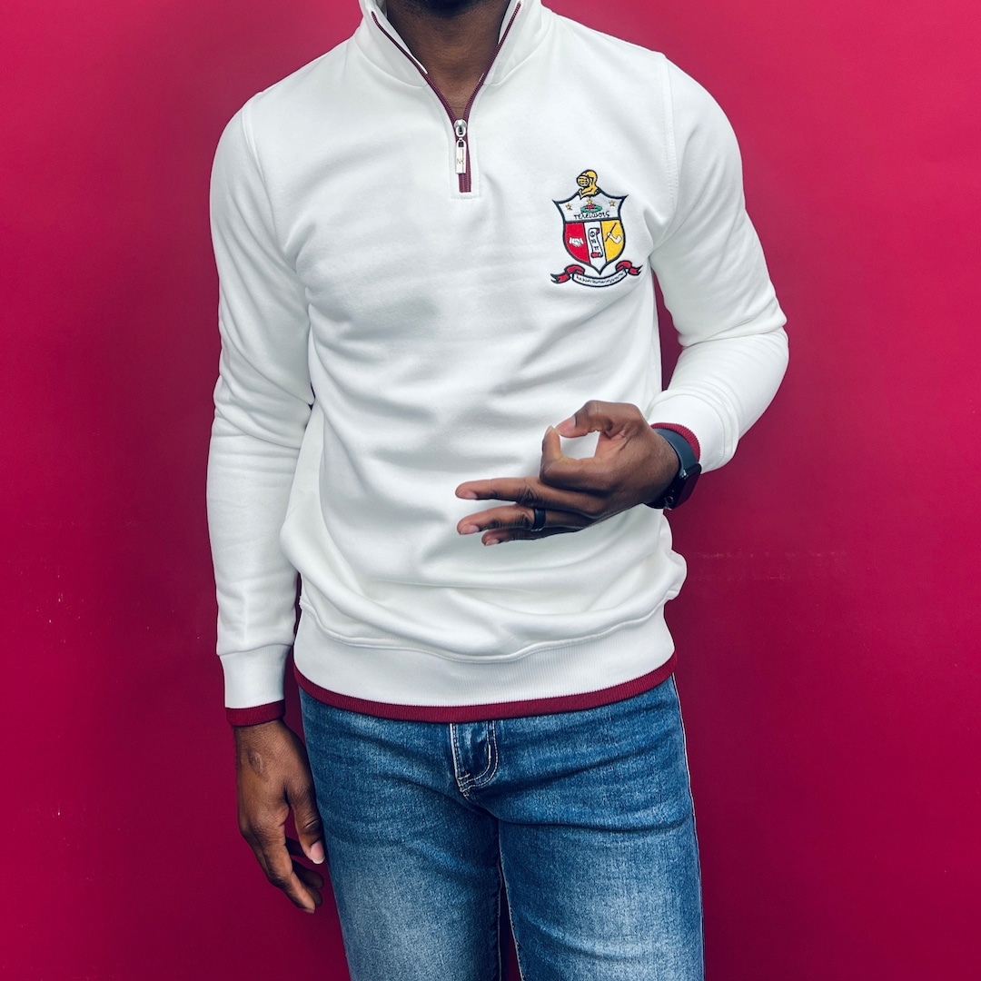 Kappa Alpha Psi Half Zipper off White Sweatshirt - Etsy