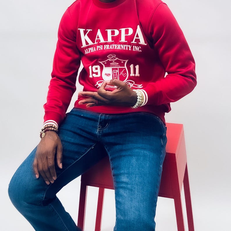 Kappa Alpha Psi Crimson Embroidery Sweatshirt - Etsy