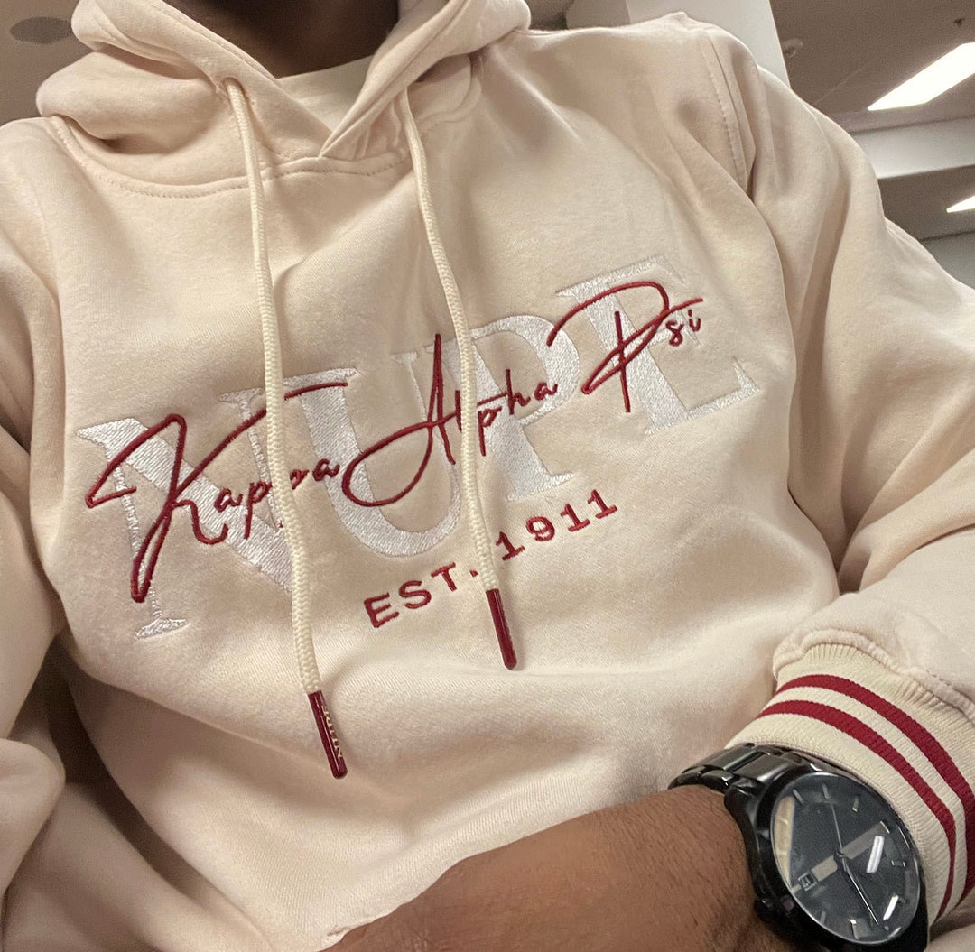 Kappa Alpha Psi Cream Embroidery Hoodie - Etsy
