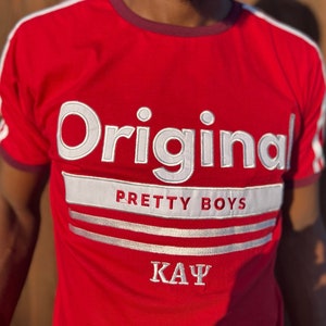 Kappa Alpha Psi Single Embroidery Original T-shirt - Red/ Wht - Etsy