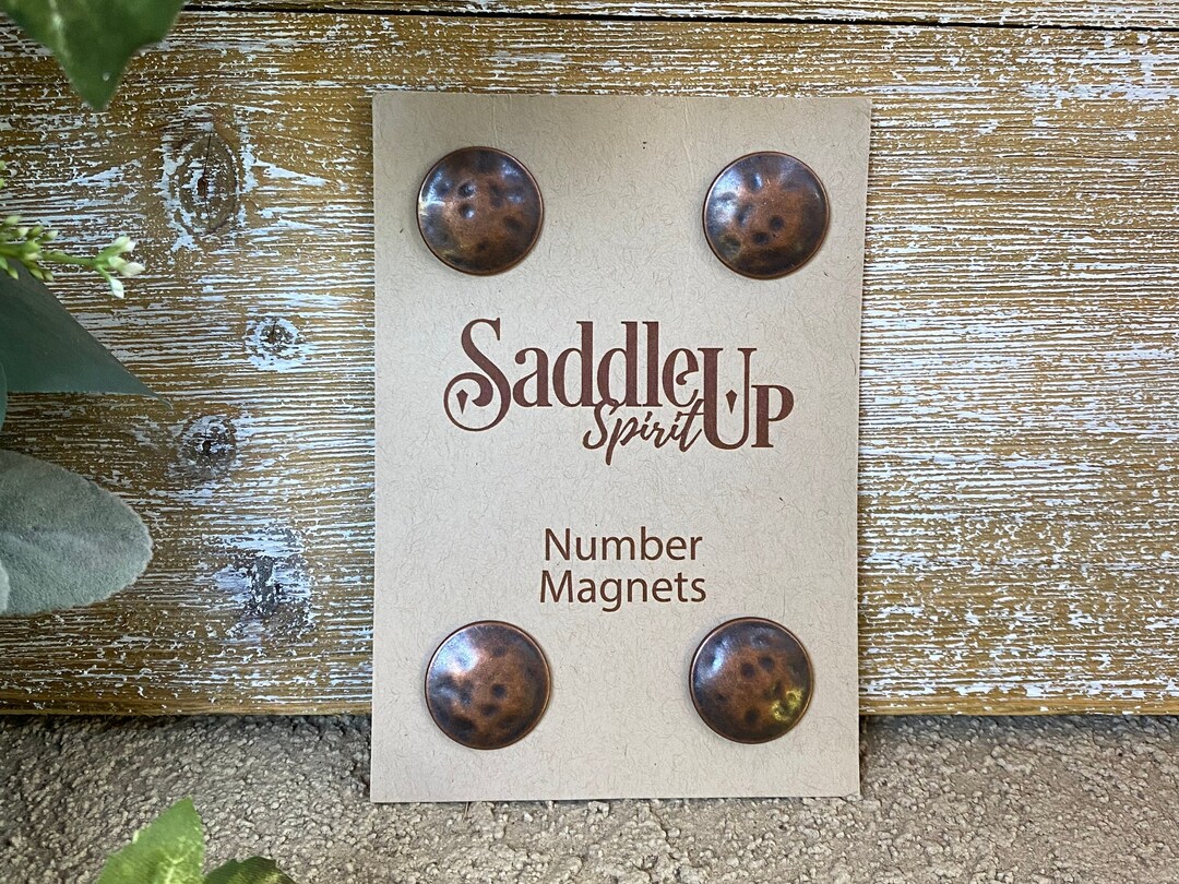 Number Magnets Battered Shield Antique Copper Metal - Etsy
