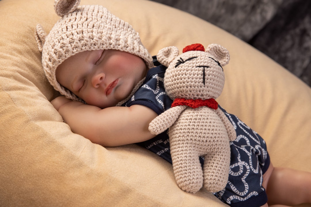 Handcrafted Baby Hat Teddy Bear Photo Prop: Adorable Crochet Knit Hat ...