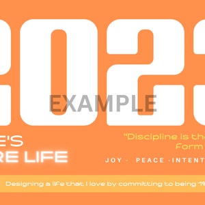 NEW, UNIQUE 2023 Vision Board CANVA Template for Planning and ...