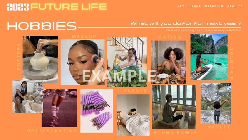 NEW, UNIQUE 2023 Vision Board CANVA Template for Planning and ...