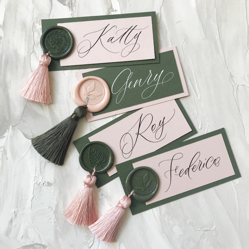 Calligraphy Place Cards for Weddings & Events, Custom Handwritten ...