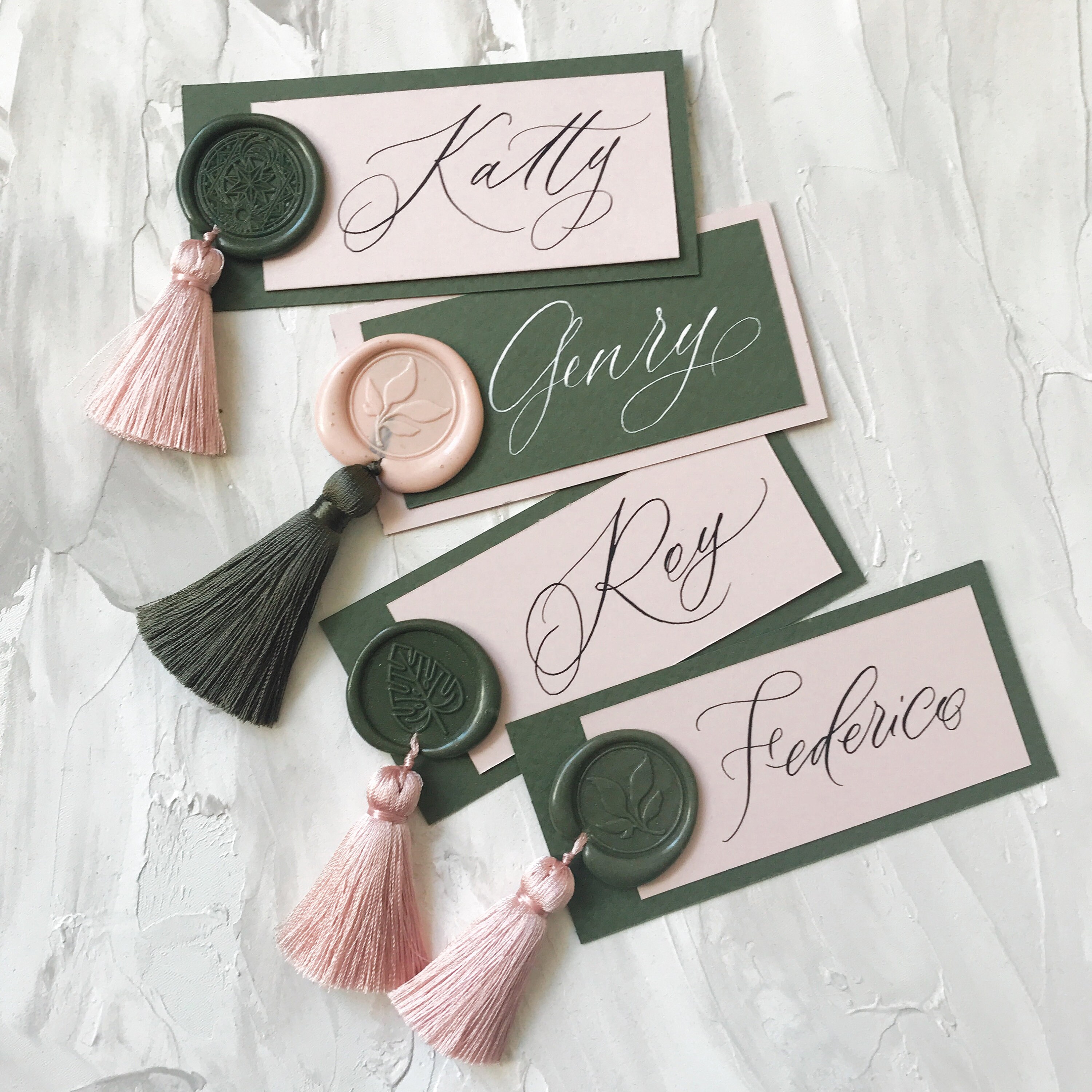 Calligraphy Place Cards for Weddings & Events, Custom Handwritten ...