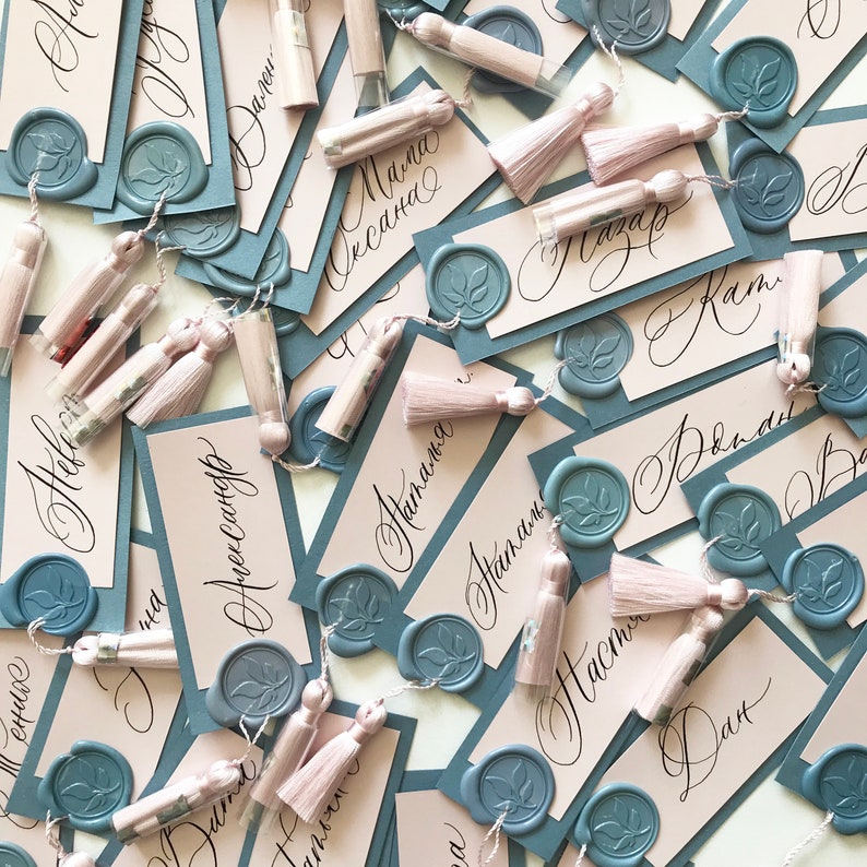 Calligraphy Place Cards for Weddings & Events, Custom Handwritten ...
