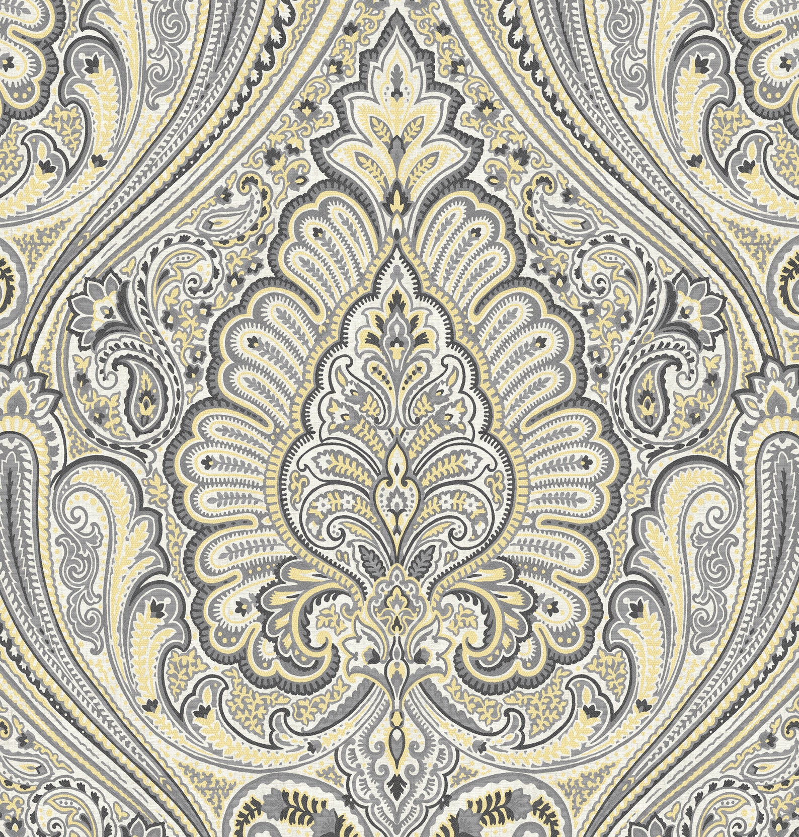 Damask Paisley Wallpaper 'bohemia' / Designer Wallpaper / Decorative ...