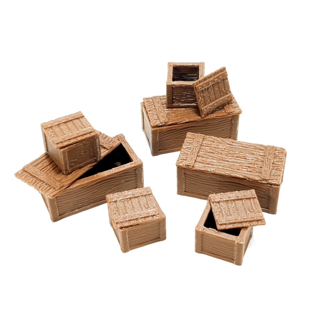 Tabletop Terrain Crates X7 | 28mm Fantasy Scenery for Dnd, RPG and ...