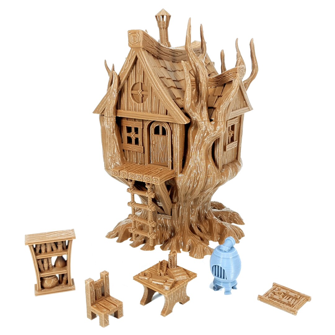 Tabletop Terrain Treehouse | 28mm Fantasy Scenery for Dnd, RPG and ...