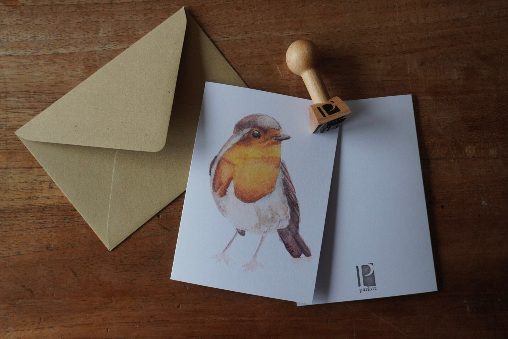 Robin Card Watercolor - Etsy