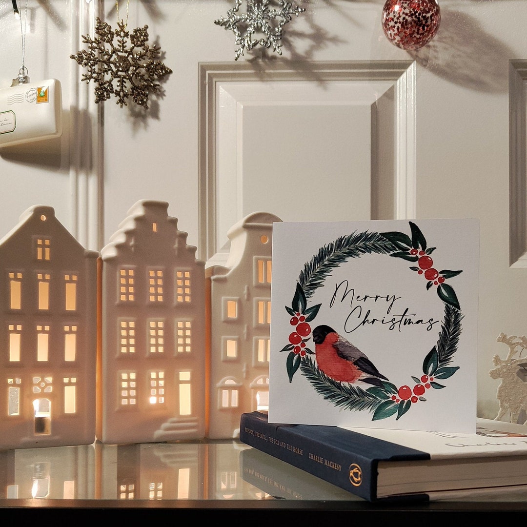 Bullfinch Christmas Wreath - Etsy