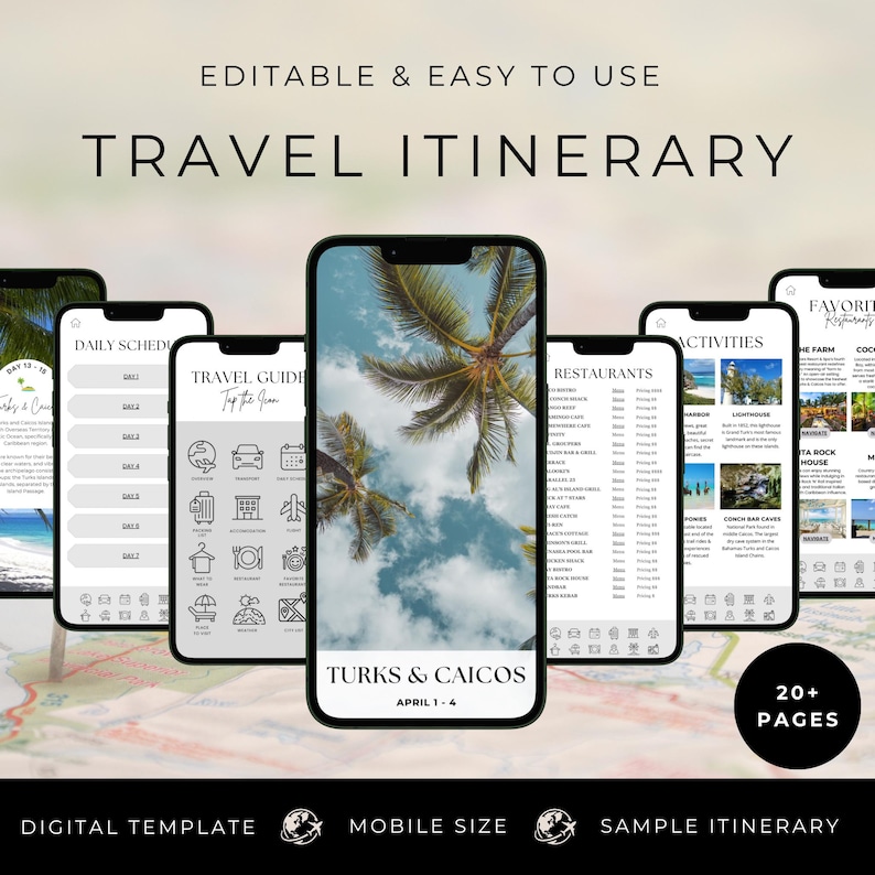 Turks & Caicos Itinerary: Grace Bay Beach Travel Planner (canva ...